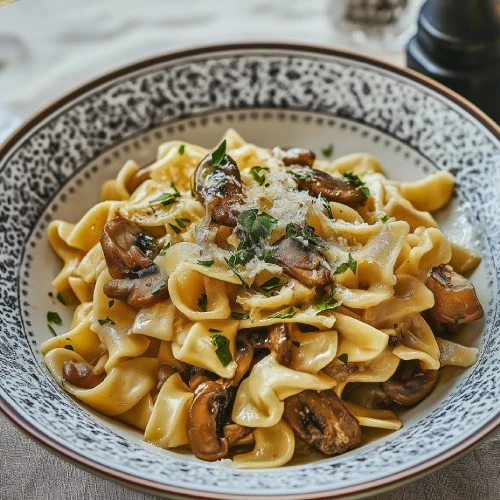 Recette Pâtes aux champignons - Cuisinovores